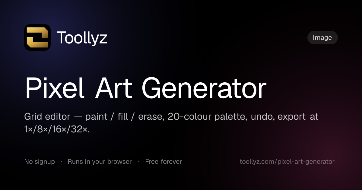 Pixel Art Generator — Sprite Editor with Flood Fill